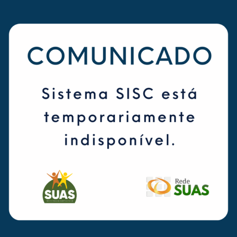 INFORMATIVO – Manutenção do SISC – Blog Rede SUAS